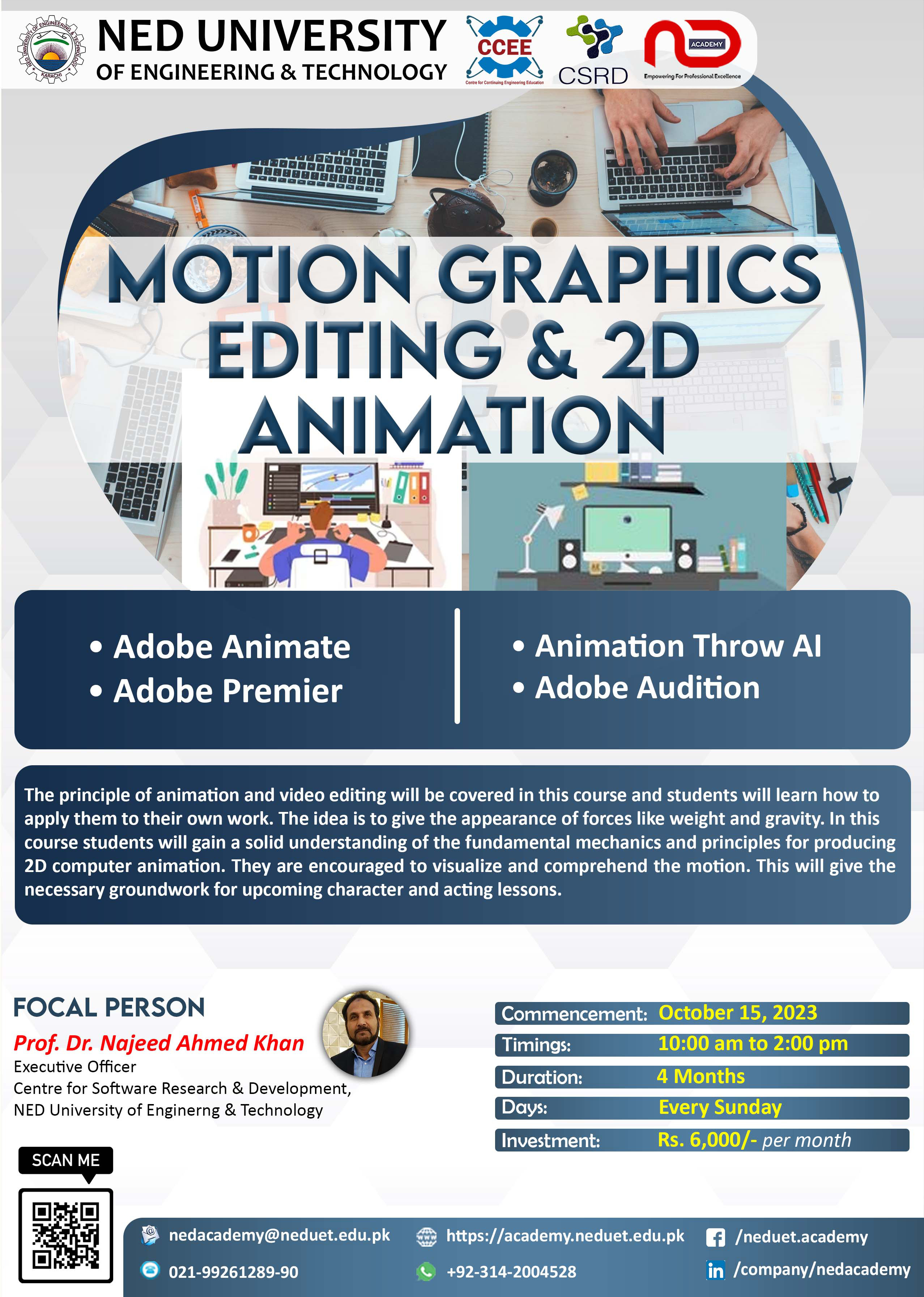 Motion Graphics Editing and 2D Animation | NED Academy - CCEE | CMPP | PTMC